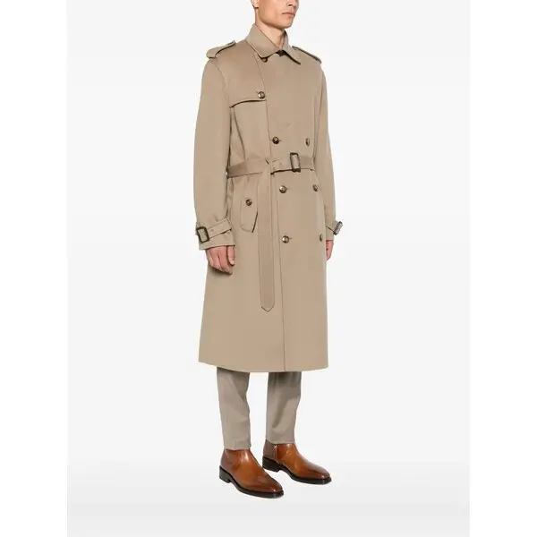 Canali Double-breasted Belted Coat