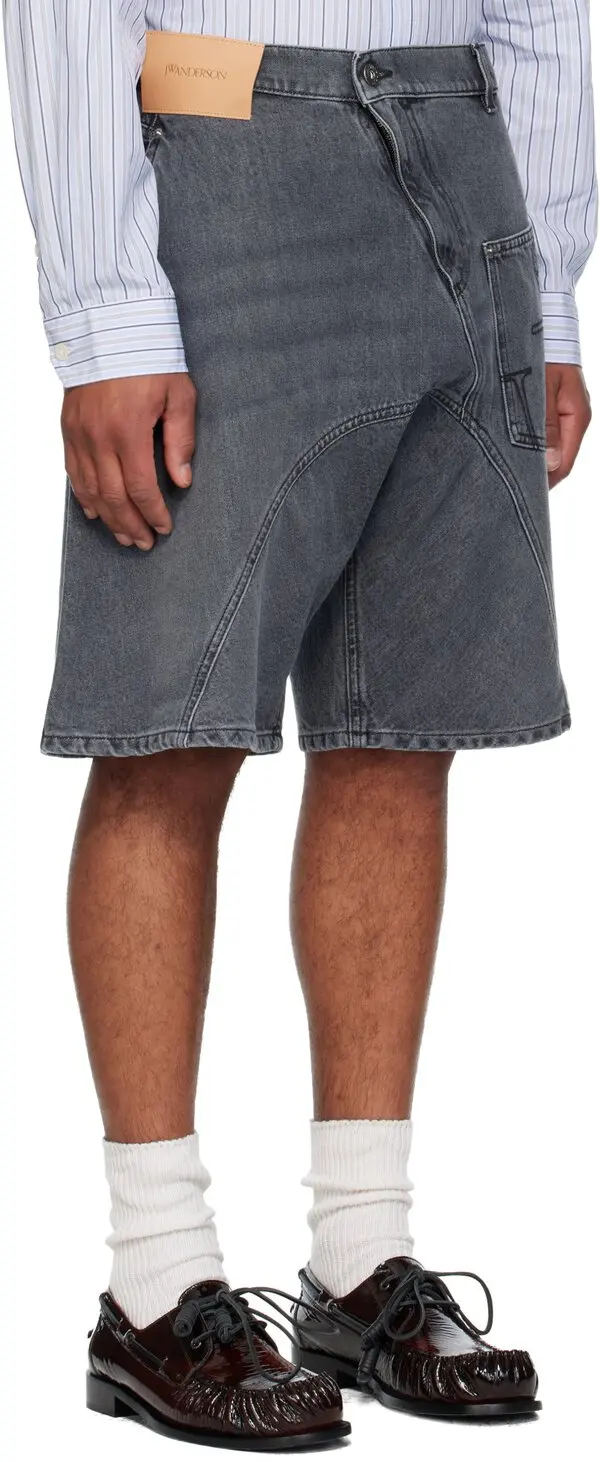 J.W.ANDERSON Twisted Anchor-pocket Denim Shorts