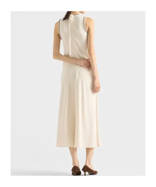 Prada Sleeveless Embellished Maxi Dress