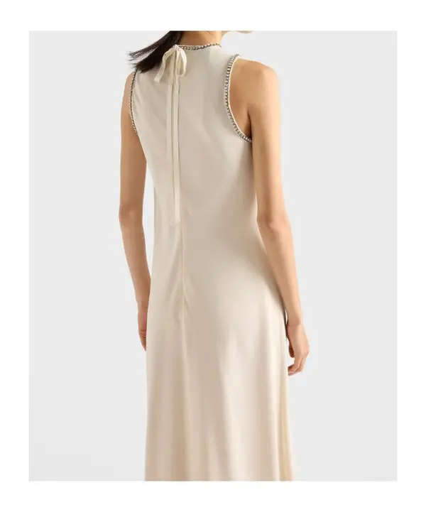 Prada Sleeveless Embellished Maxi Dress