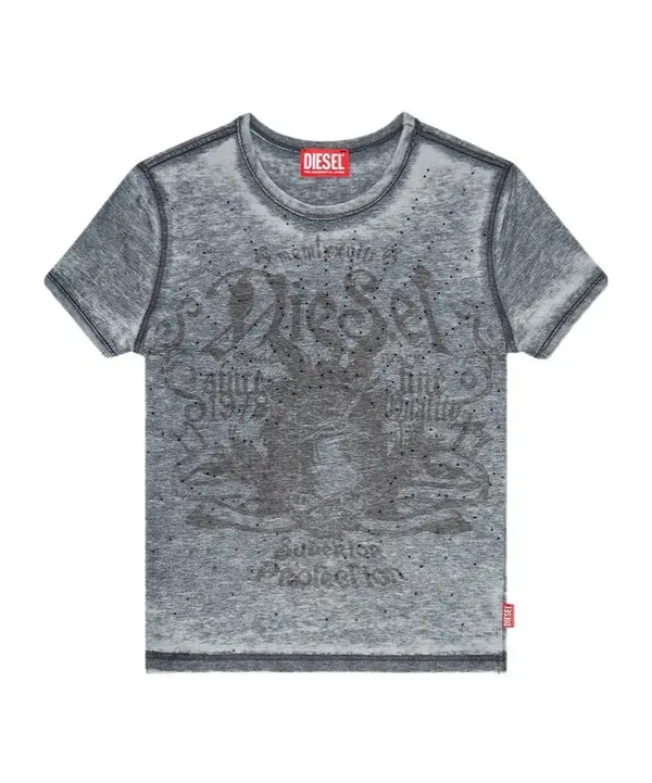 DIESEL® Strass-embellished Burnout T-shirt