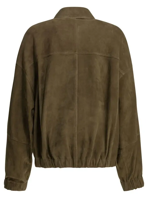 Brunello Cucinelli Elasticated Hem Zipped Jacket - Brown