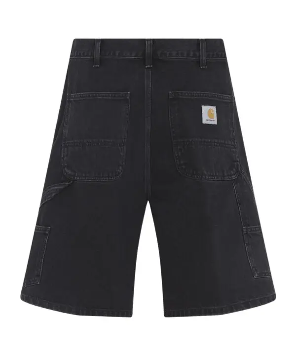 Carhartt Work In Progress Denim Shorts With Belt Loops And Five Pockets