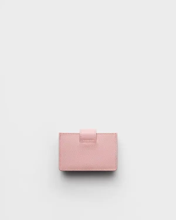 Prada Saffiano And Smooth Leather Card Holder