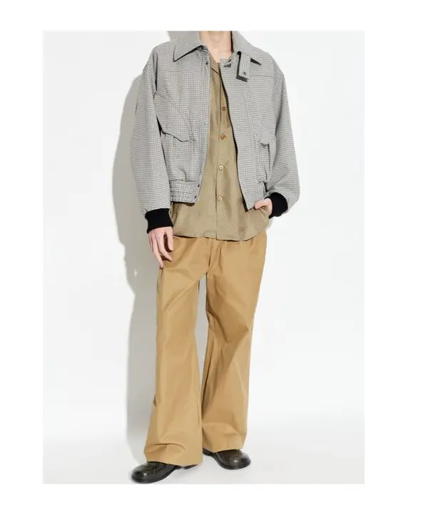 Dries Van Noten Checked Long Sleeve Jacket