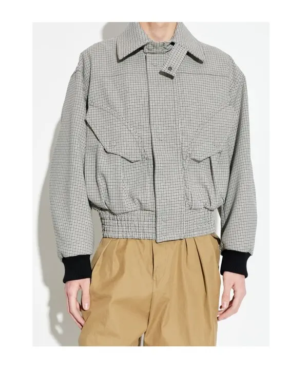 Dries Van Noten Checked Long Sleeve Jacket