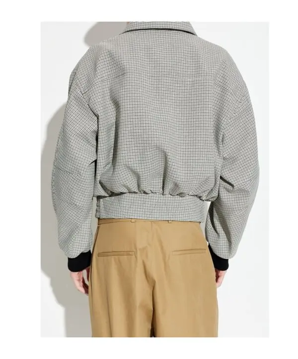 Dries Van Noten Checked Long Sleeve Jacket