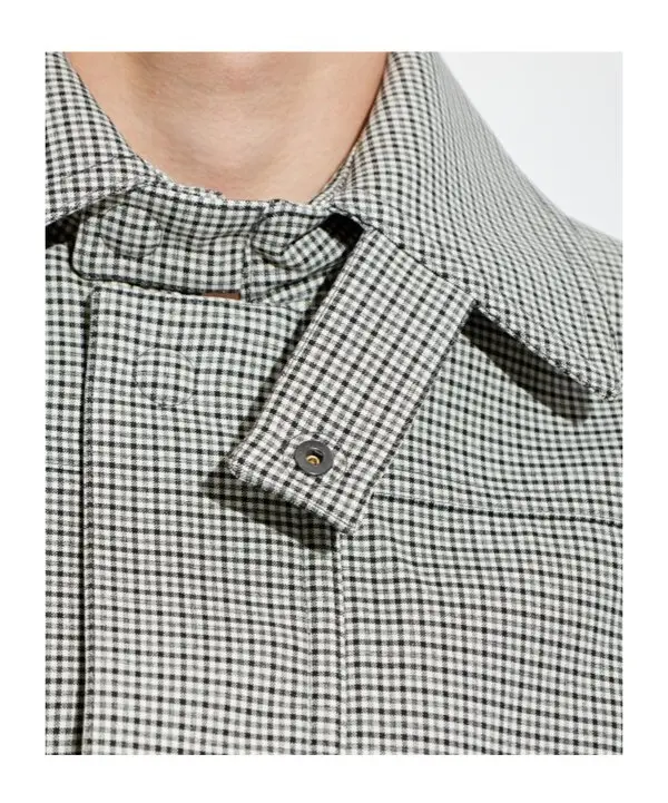 Dries Van Noten Checked Long Sleeve Jacket