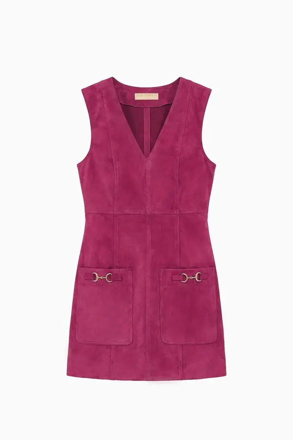 Ulla Johnson Sloane Suede Mini Dress - Iris