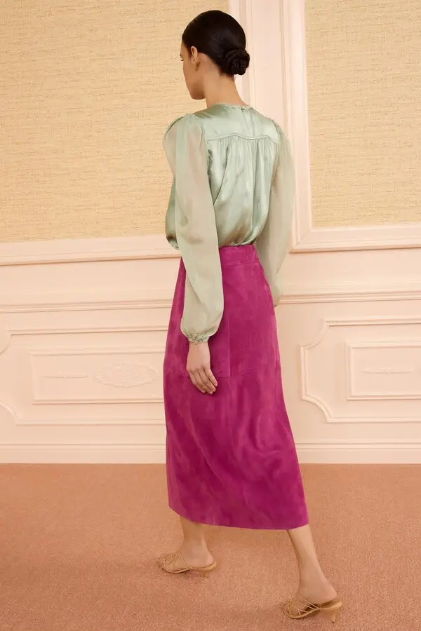 Ulla Johnson Orion Suede Pencil Skirt