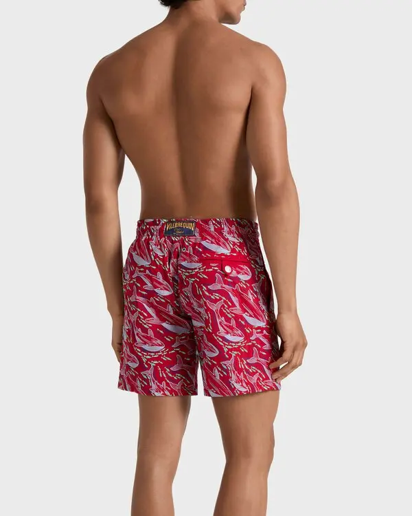 Vilebrequin Embroidered Whales Swim Trunks - Red