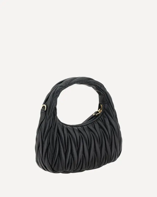Miu Miu Quilted Leather Hobo Bag
