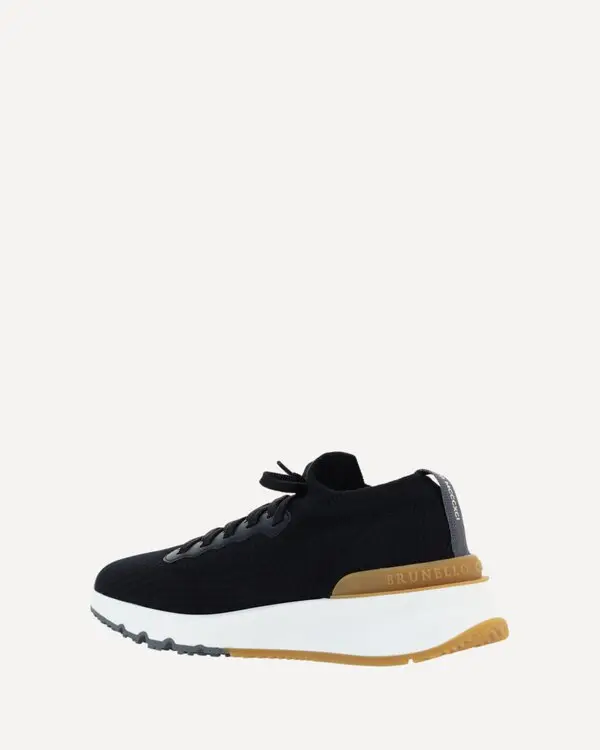 Brunello Cucinelli Cotton Lace-up Sneakers - Black