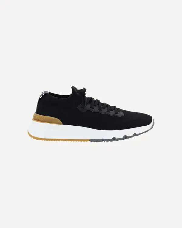 Brunello Cucinelli Cotton Lace-up Sneakers - Black