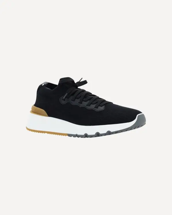 Brunello Cucinelli Cotton Lace-up Sneakers - Black