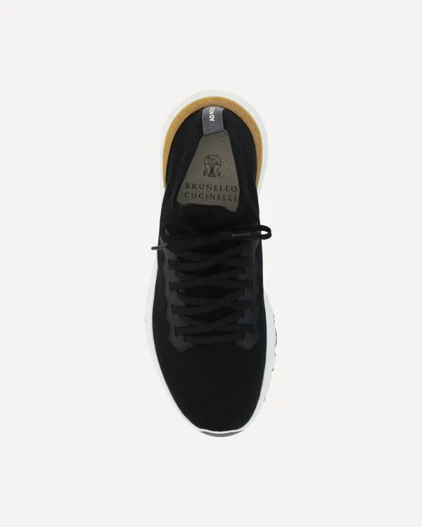 Brunello Cucinelli Cotton Lace-up Sneakers - Black
