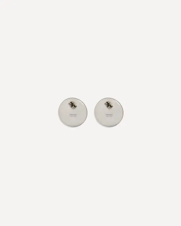 Versace Medusa Motif Coin Earrings - Grey