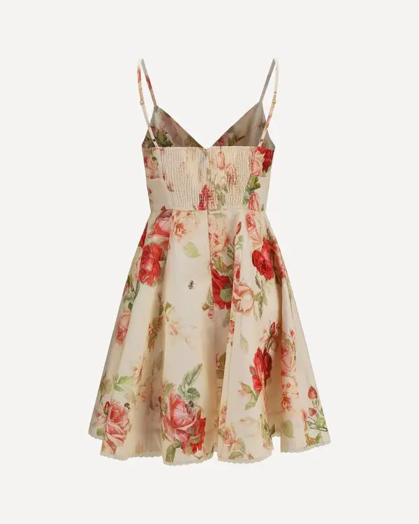 Zimmermann Roselight Floral Linen Dress