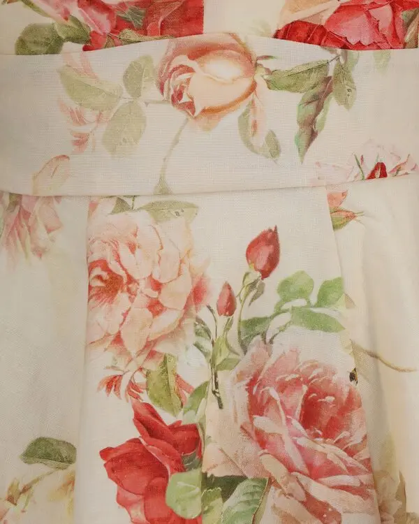 Zimmermann Roselight Floral Linen Dress