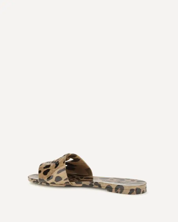 Dolce & Gabbana Leopard Print Rubber Slides - Multicolour