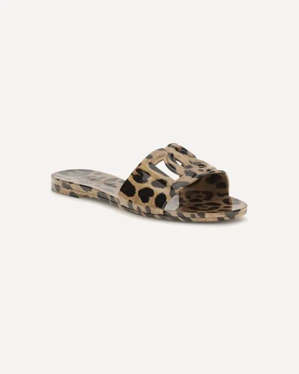 Dolce & Gabbana Leopard Print Rubber Slides - Multicolour