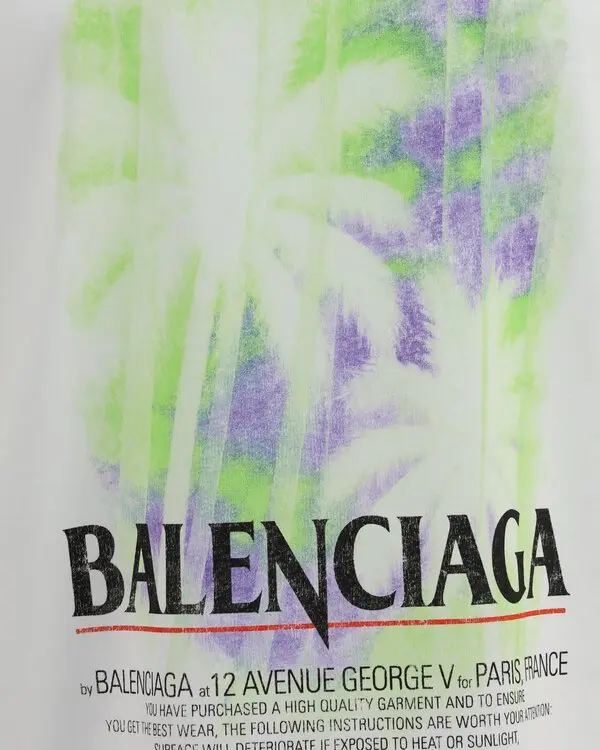 Balenciaga Printed Cotton T-shirt Mae