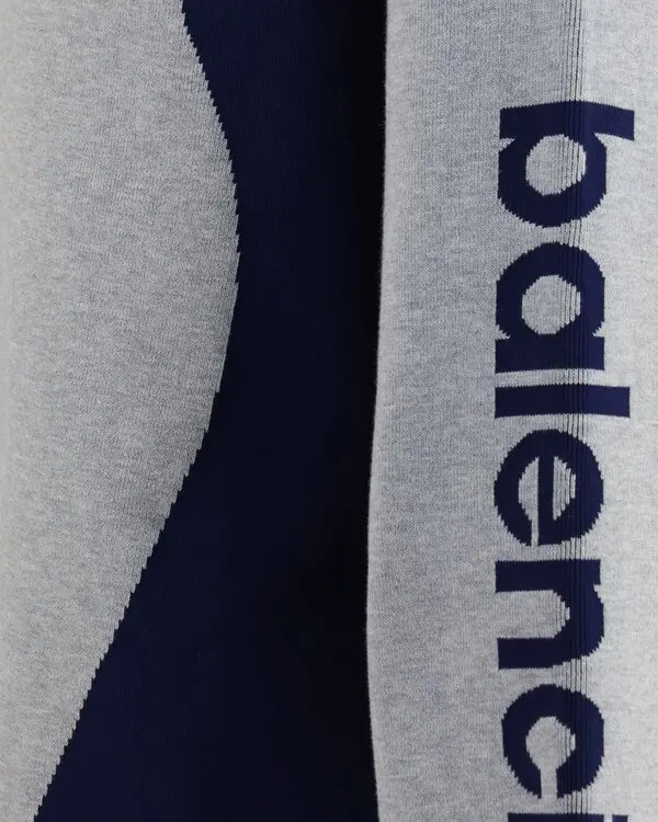 Balenciaga Zip Knit Sweater With High Neck And Contrasting Yoke