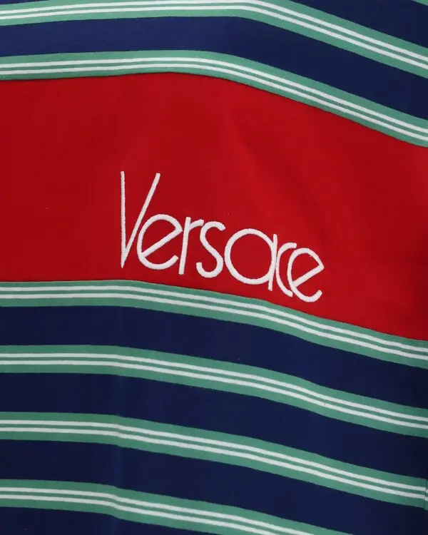 Versace Striped Cotton T-shirt