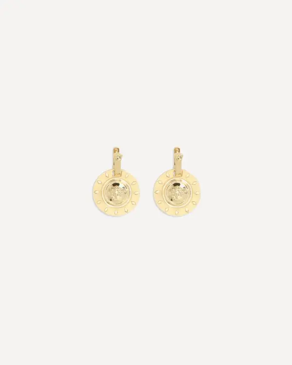 Versace Irradia Drop Earrings With Medusa Motif