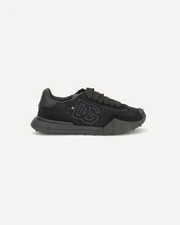 Dolce & Gabbana Leather And Lace Sneakers