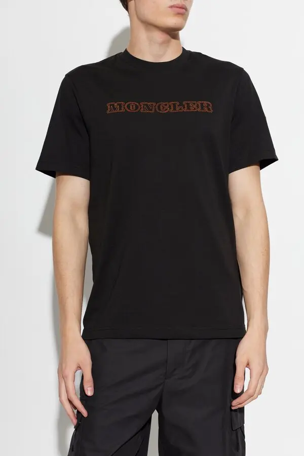 Moncler T-shirt With Logo - Black