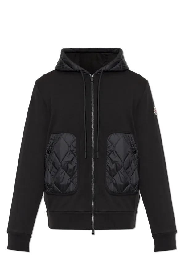 Moncler Zip-up Hooded Sweatshirt With Embroidered Logo