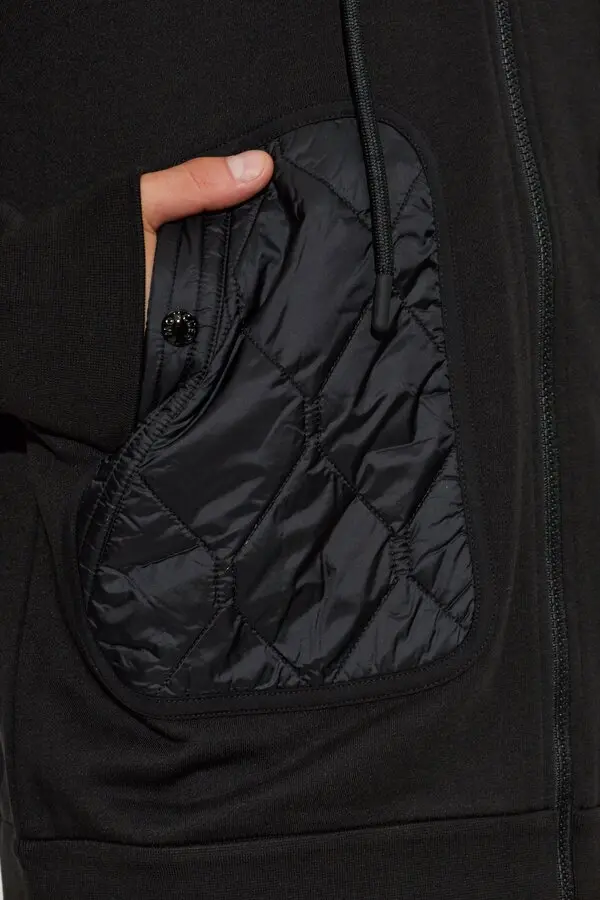 Moncler Zip-up Hooded Sweatshirt With Embroidered Logo