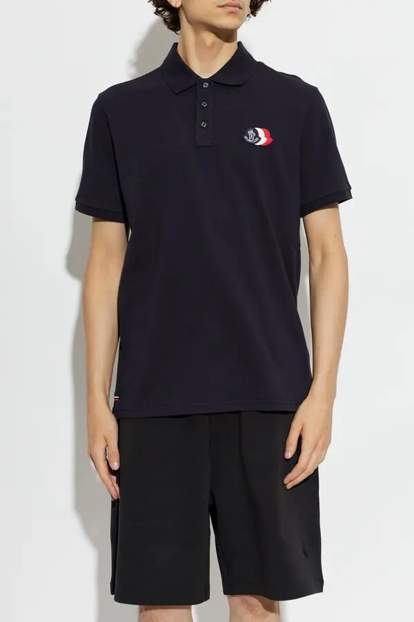 Moncler Polo With Logo Patch