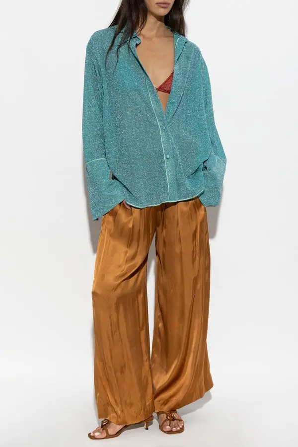 Oseree Shirt With Lurex Thread