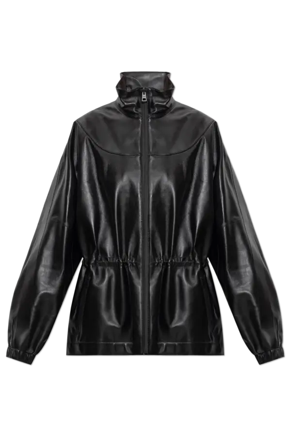 Givenchy Leather Jacket With Stand-up Collar - Black