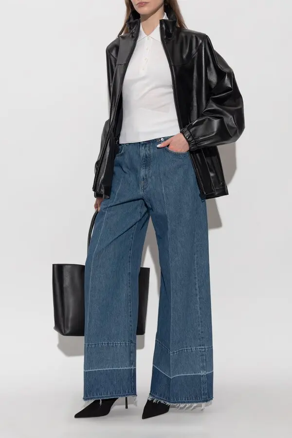 Givenchy Leather Jacket With Stand-up Collar