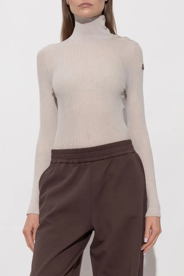 Moncler Wool Turtleneck With A Stand-up Collar