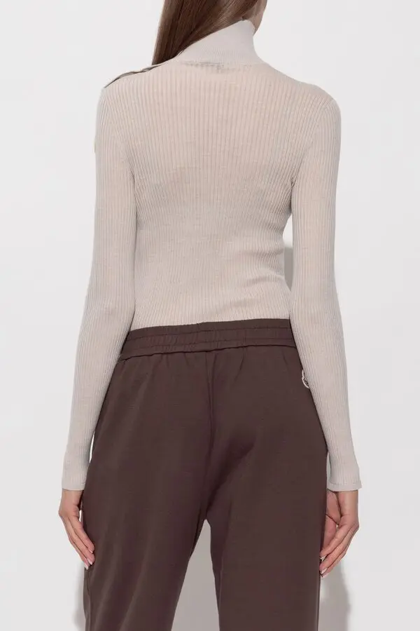 Moncler Wool Turtleneck With A Stand-up Collar