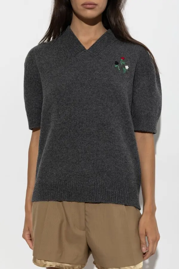 Marni Wool Sweater With Short Sleeves
