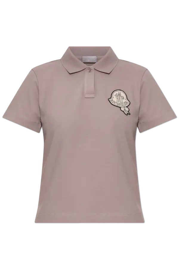 Moncler Polo Shirt With Logo Patch