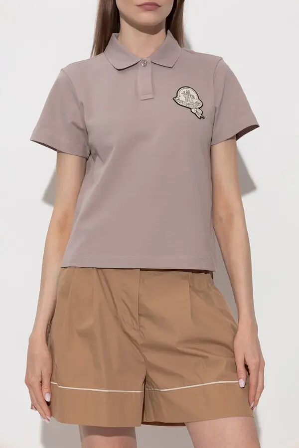 Moncler Polo Shirt With Logo Patch
