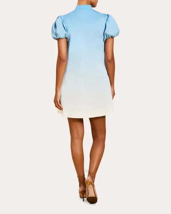 Mestiza New York Elliana Embroidered Poplin Barong Mini Dress