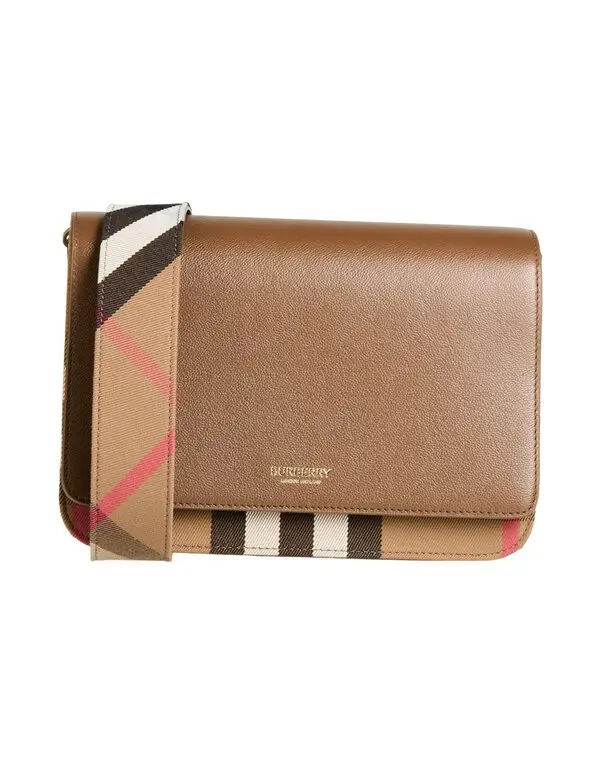 Burberry Calfskin Crossbody Bag - Beige