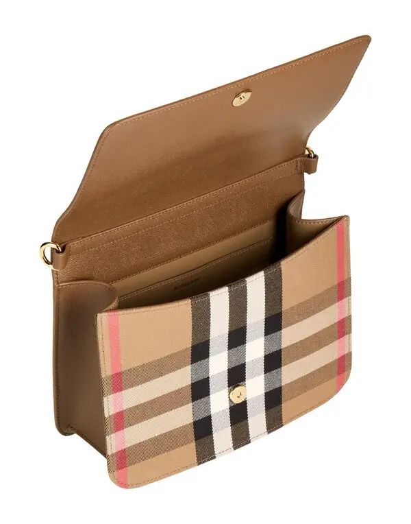 Burberry Calfskin Crossbody Bag - Beige