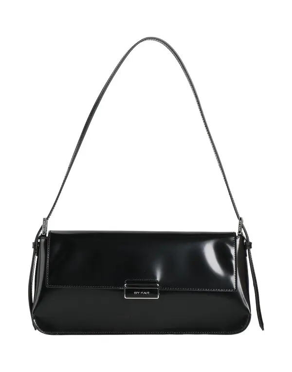 By Far Glossed Leather Shoulder Bag