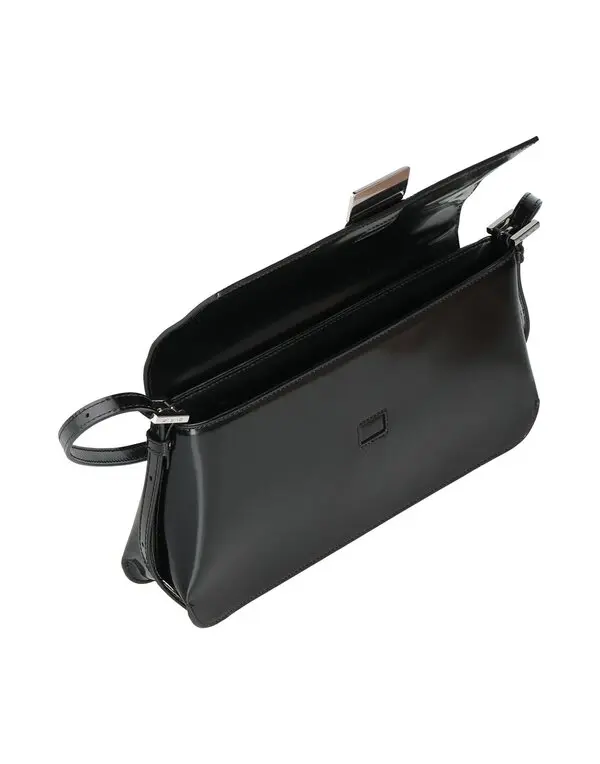 By Far Glossed Leather Shoulder Bag