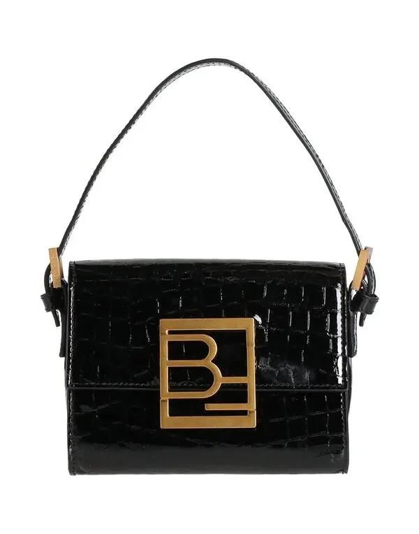 By Far Patent Leather Crocodile-print Flap Handbag