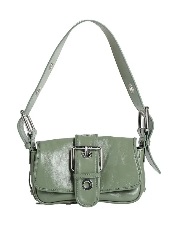 By Far Military Lambskin Shoulder Bag - Green