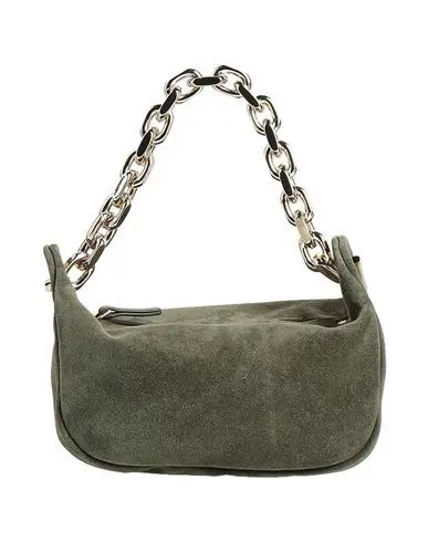 Fabiana Filippi Military Suede Hobo Bag With Chain Handle - Green